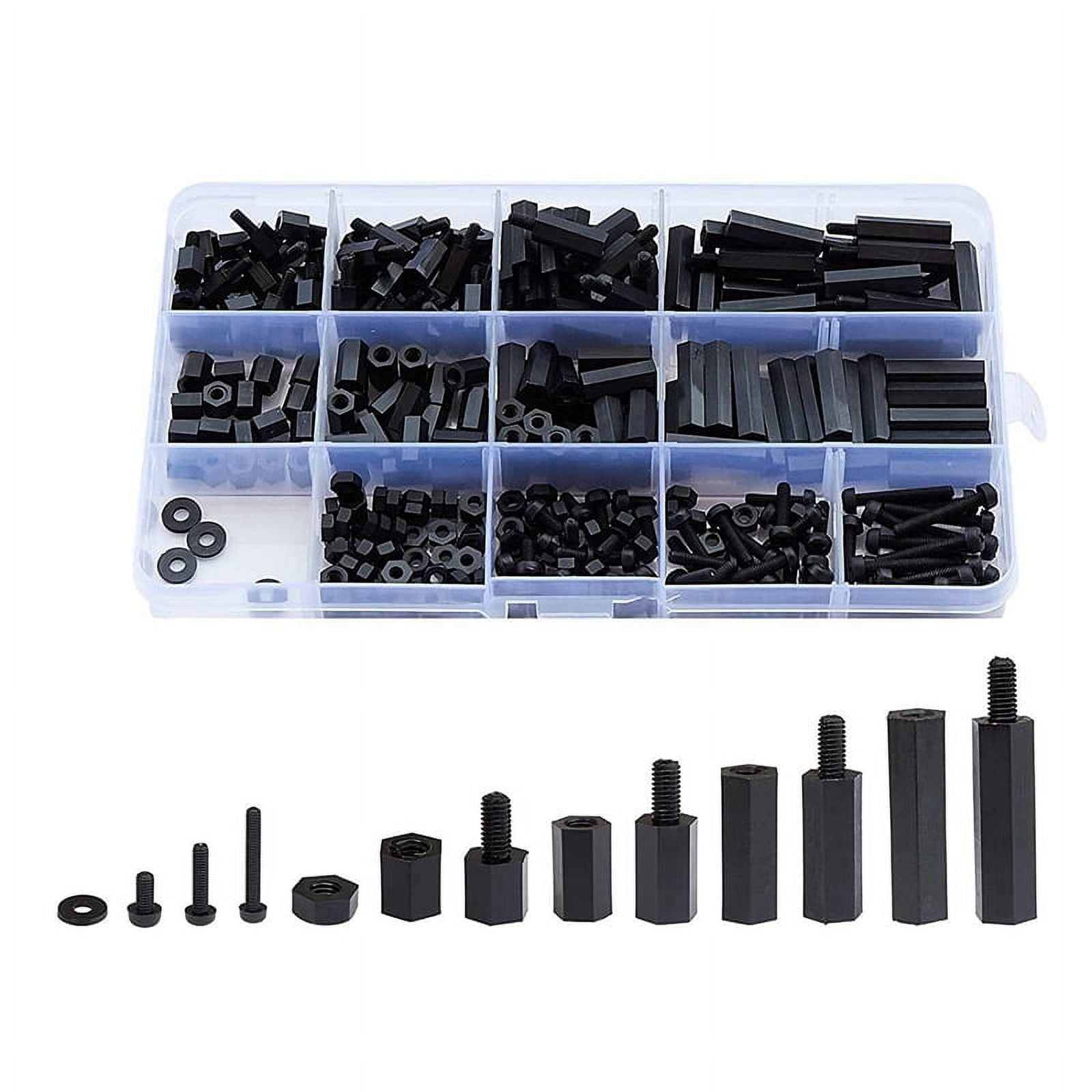 320Pcs M2 Male Female Hex Nylon Spacer Standoff Screw Threaded Pillar ...