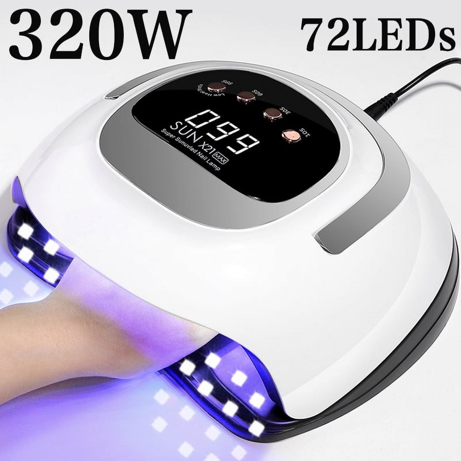 320W 72LEDs Powerful Nail Dryer With Large Nail Lamp Curing Gel Nail ...