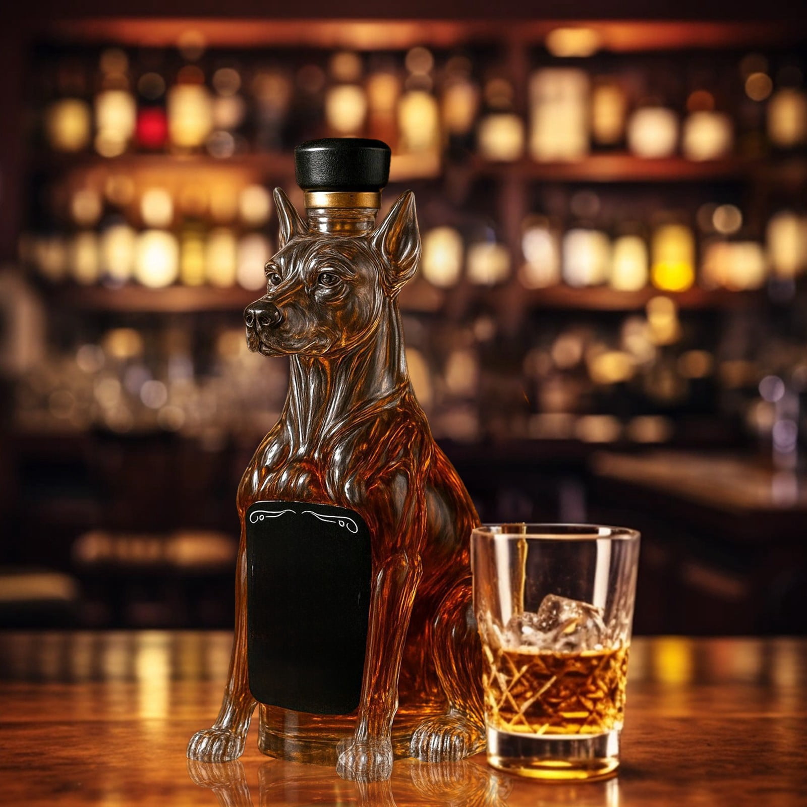 320ml Dog Shaped Clear Glass Whiskey Decanter Whiskey Decanter Liquor ...