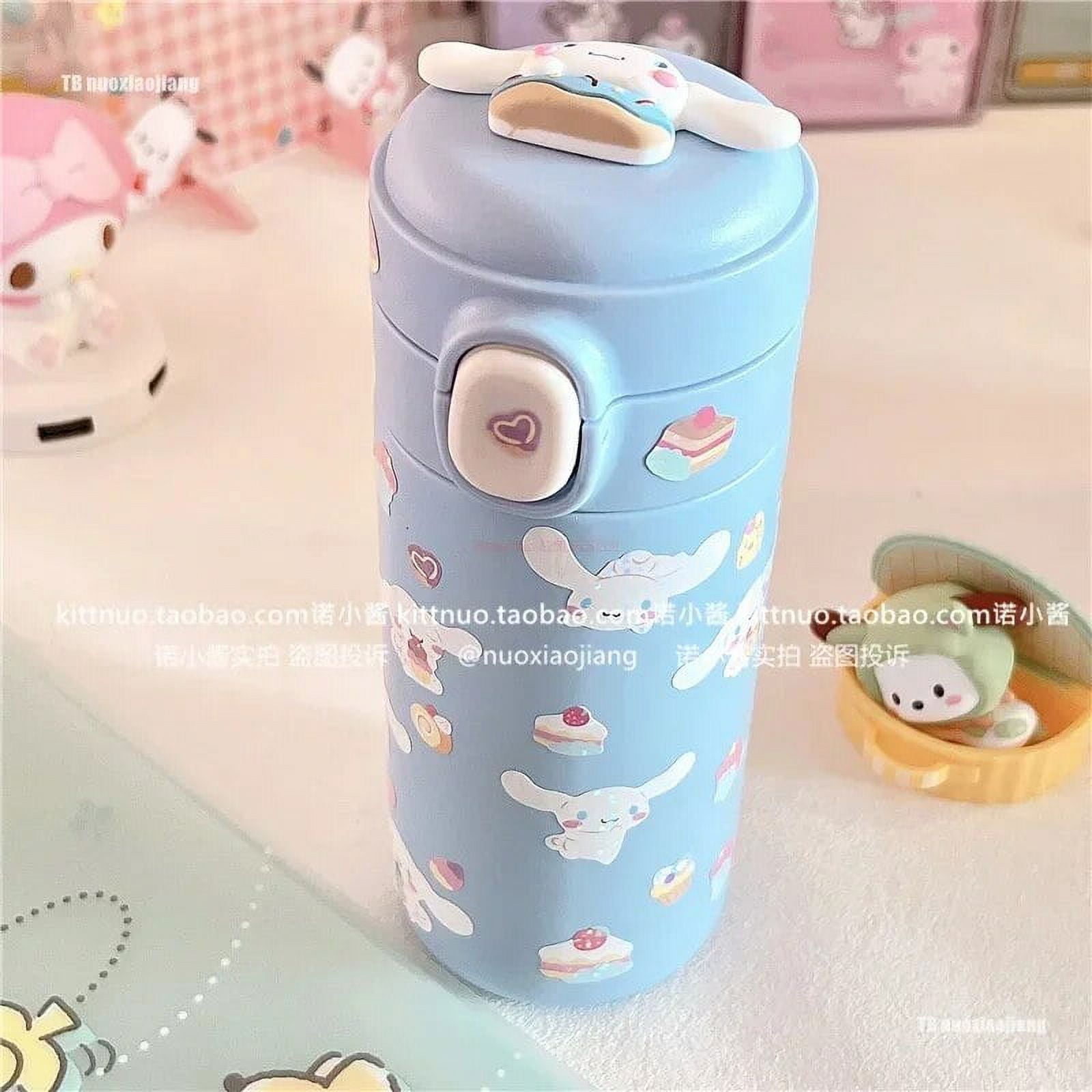 320ml Kawaii Sanrio Kuromi Thermos Cup Cute My Melody 304 Stainless Steel Girl Heart Shell Cover ...