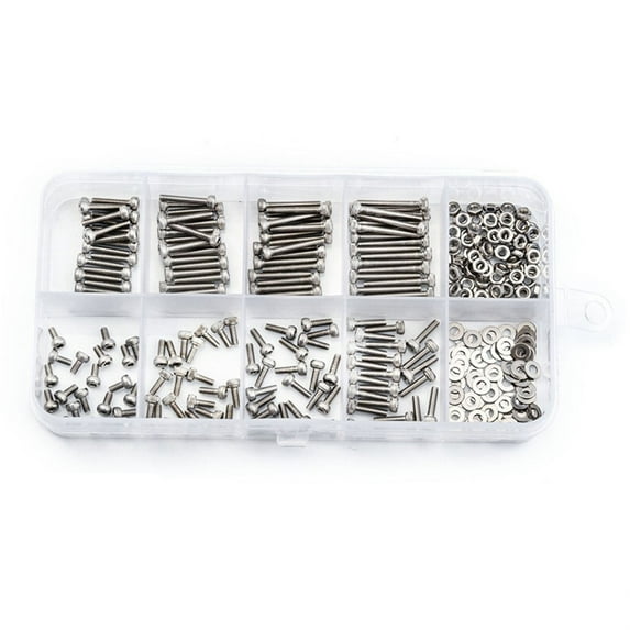 320pcs 304 Stainless Steel M2 Hexagon Socket Head Cap Screws Bicycle Hex Bolts with Nut Flat ...