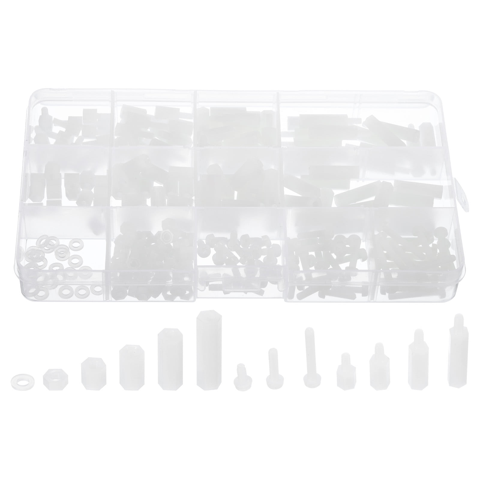 320pcs M3 Nylon Standoffs Kit, Male Female Nylon Hex Spacer Standoffs ...