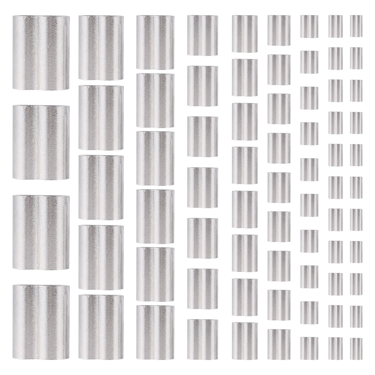 320pcs Wire Rope and Cable Stainless Steel Crimping Loop Sleeve Steel ...