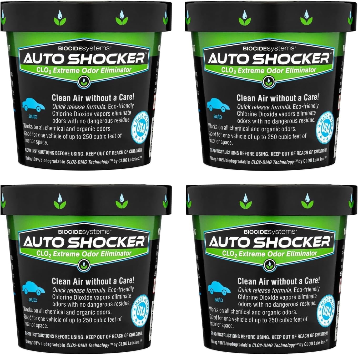 3213-4PK Auto Shocker Interior Odor Eliminator - 4 Pack - Walmart.com