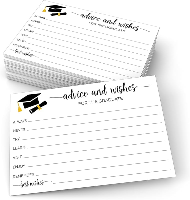 321Done Advice and Wishes for The Graduate Cards 4x6 Kraft Tan 50-Pack ...