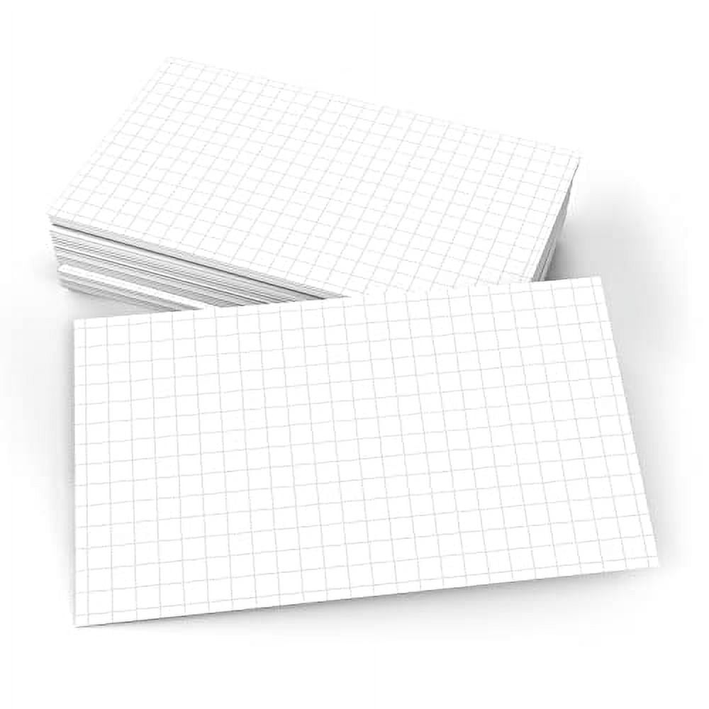 321Done Graph Ruled Index Cards (Set of 50) 3" x 5", Grid 0.20" Double ...