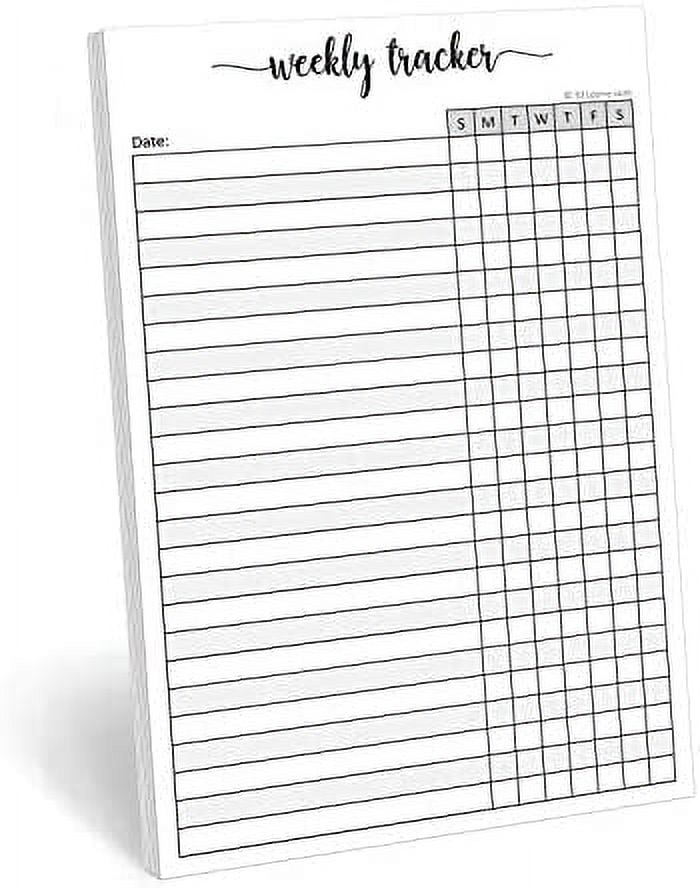 321Done Weekly Tracker Notepad - 50 Sheets (5.5" x 8.5") - Habit ...