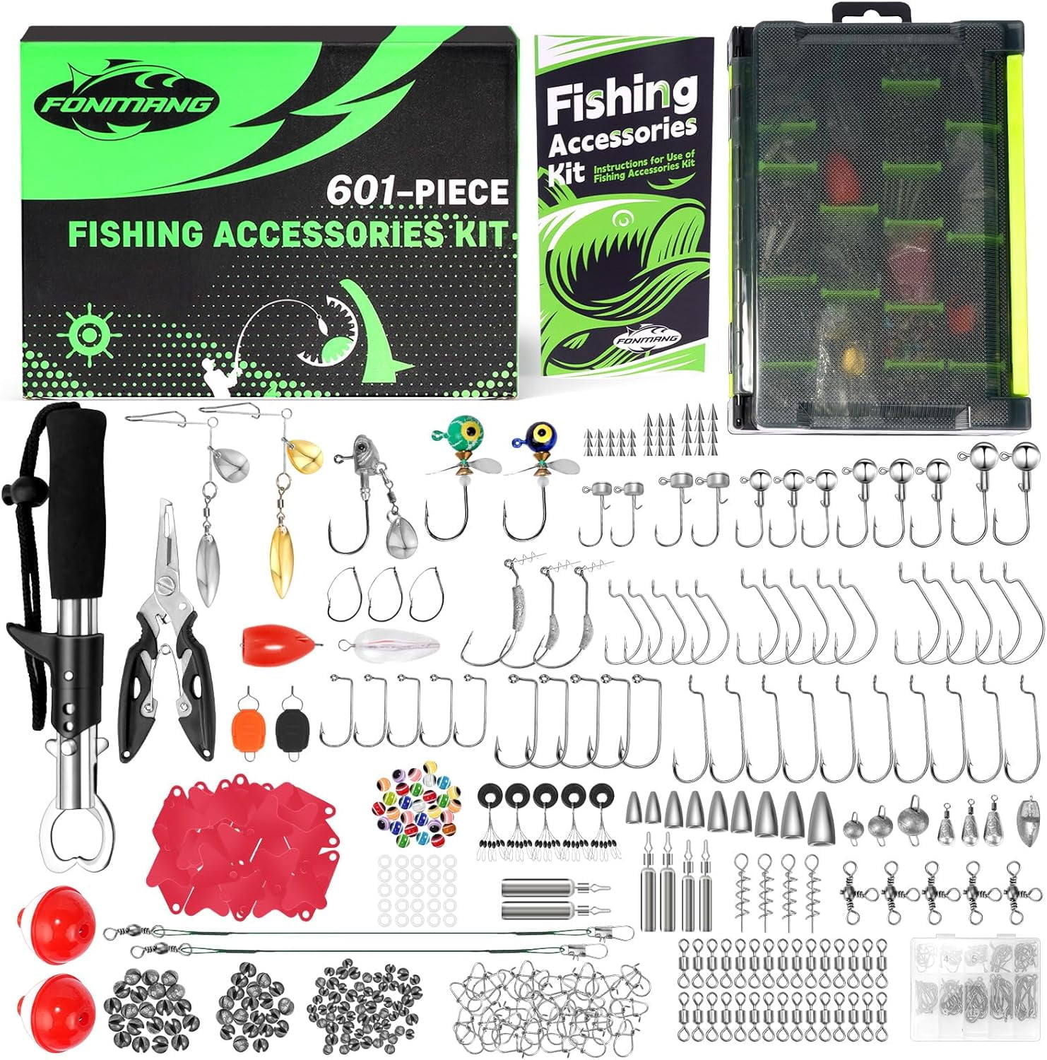 322-Piece Fishing Lures Kit - Buzz Bait/Spinner Baits/Jig/Frog, Fishing ...