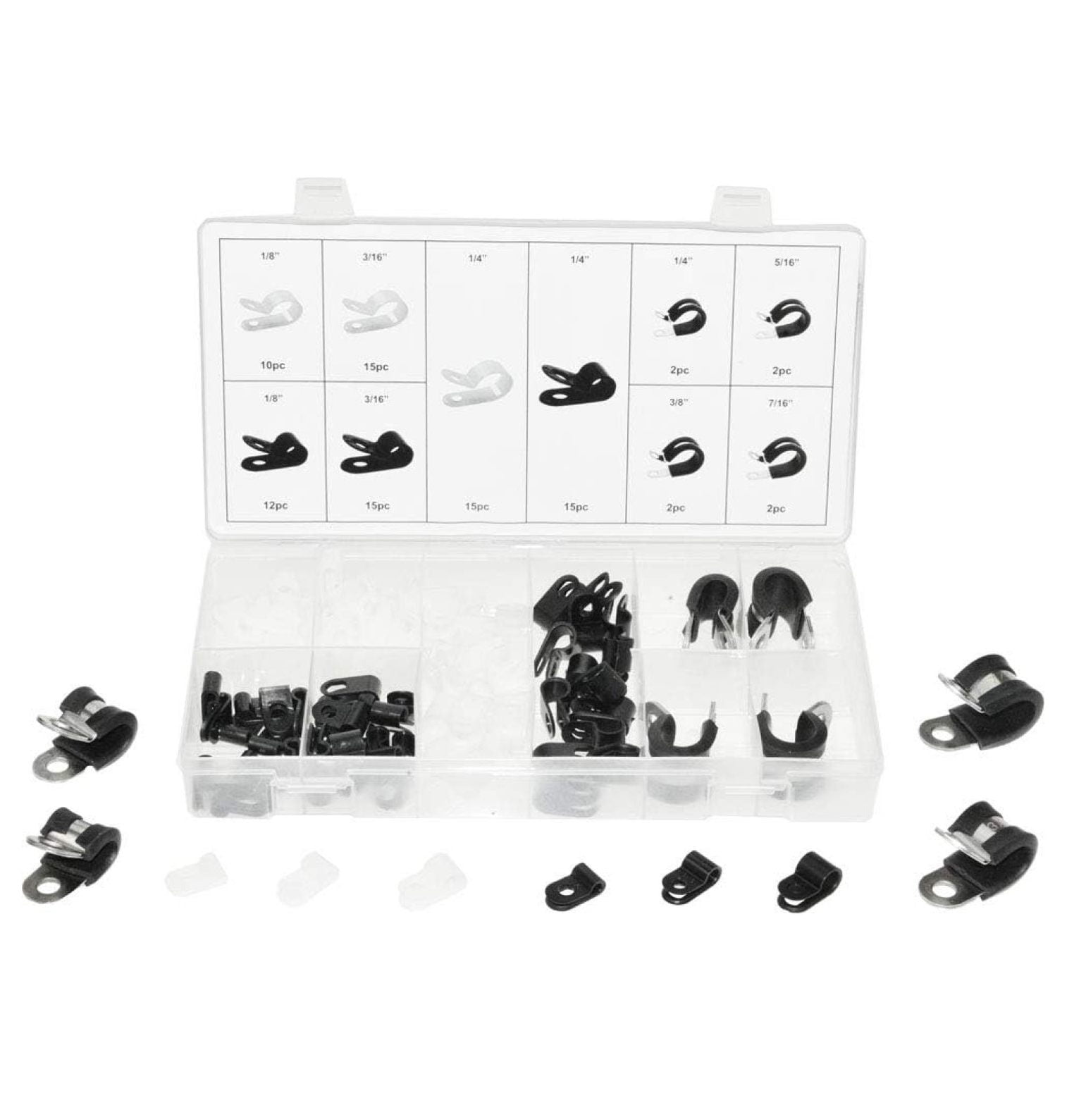 32270 - Nylon Cable Clamp and Rubber Cushioned Stainless Steel R Type ...