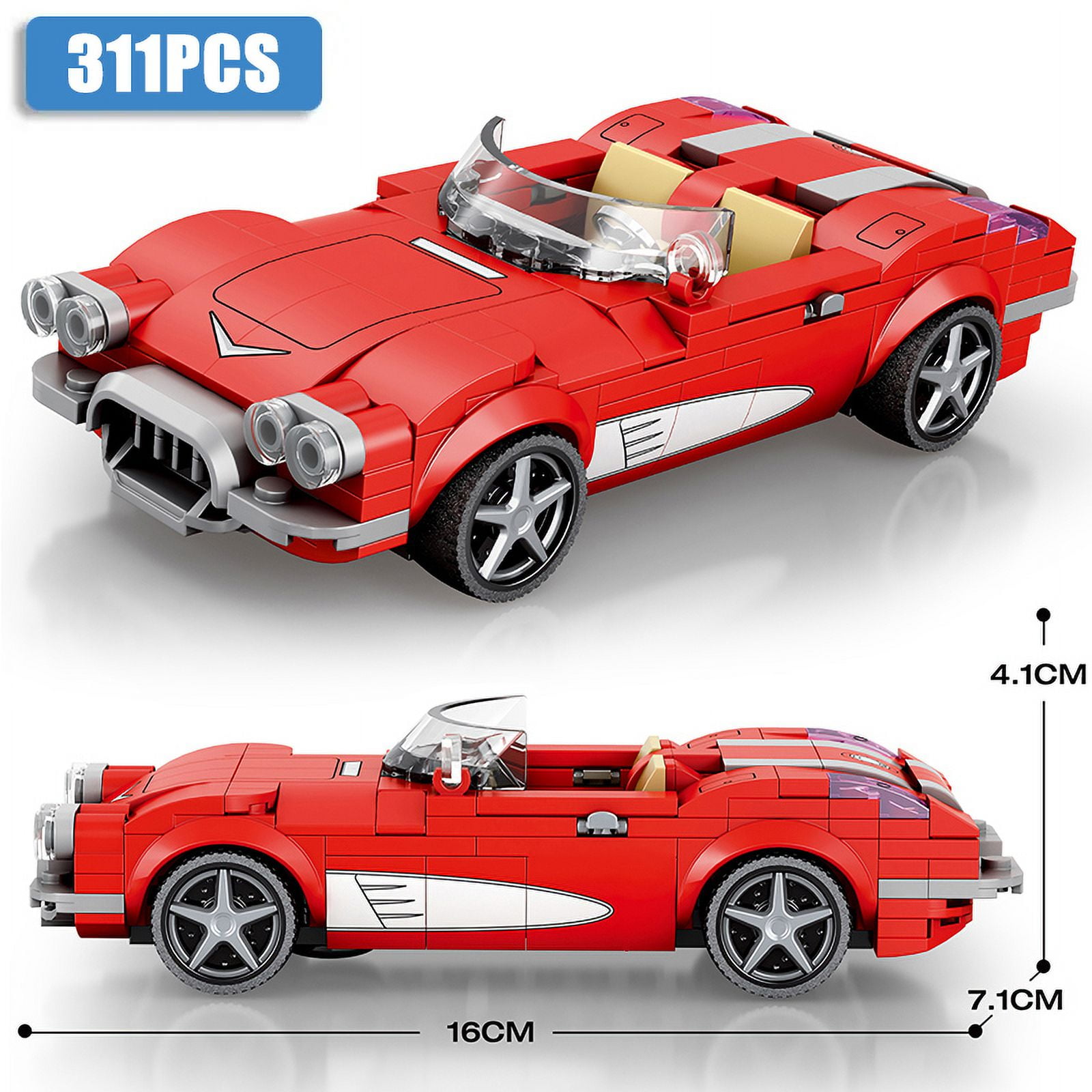323PCS Phantom Roadster Building Block Creative City Vehicle Diy Car ...