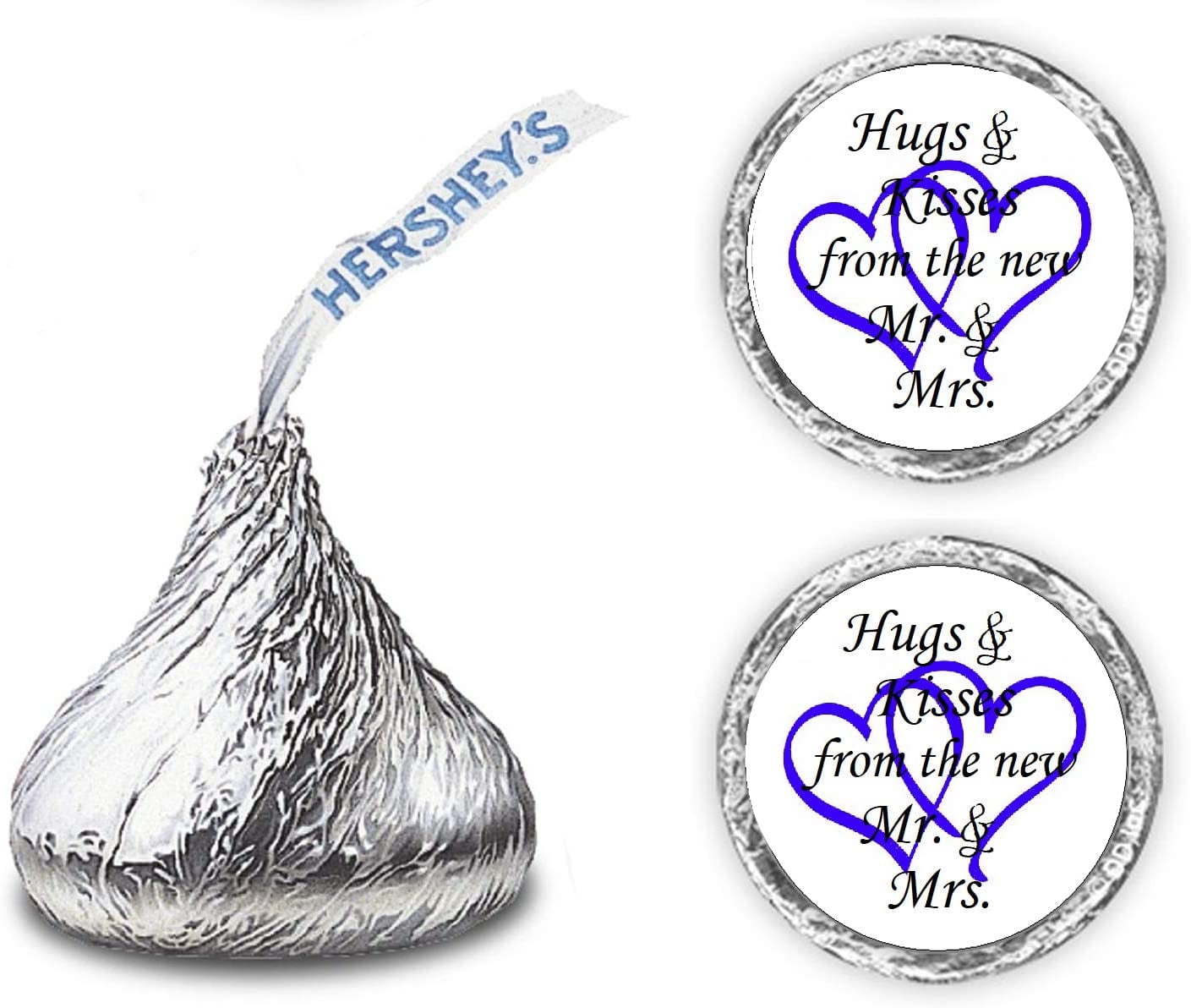 324 Hugs and Kisses from the new Mr. & Mrs. With Interlocking Hearts ...