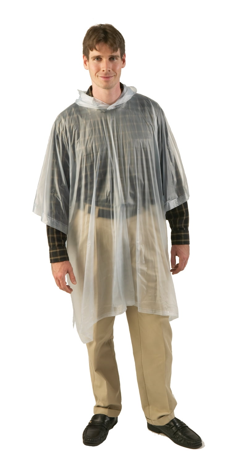 32710 Vinyl Ponchos Clear 80 X 50 Full Cut 2 Mil Construction - Walmart.com
