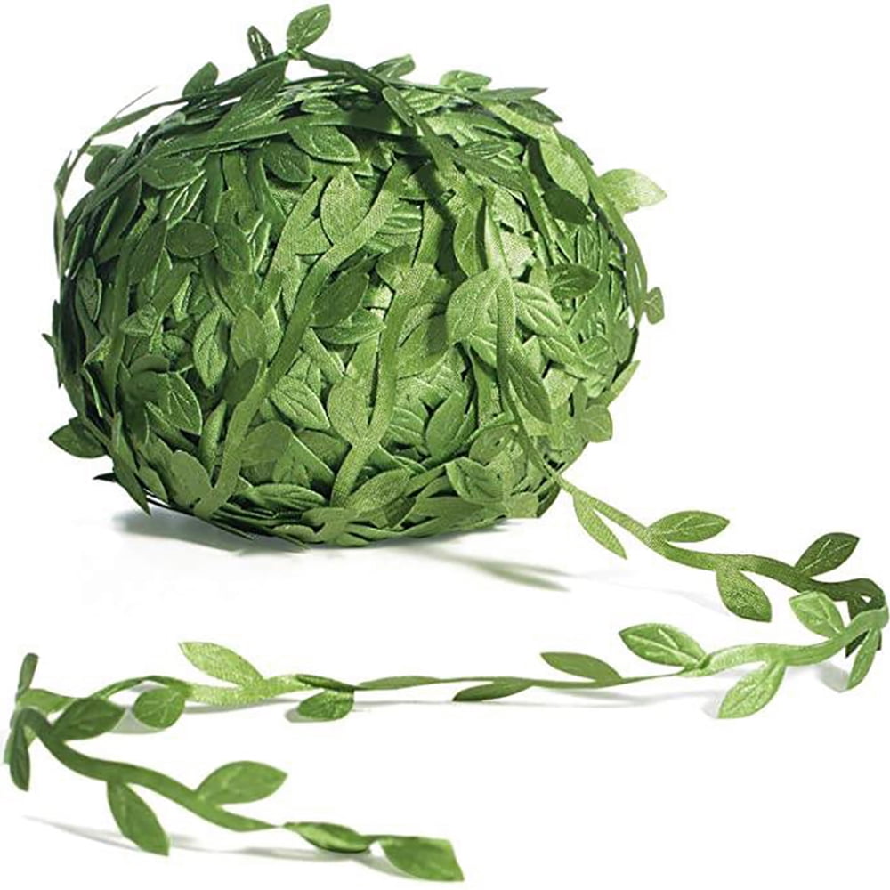 328 FT Leaf Ribbon, Artificial Vines Leaves String Trim Ribbon Wild ...