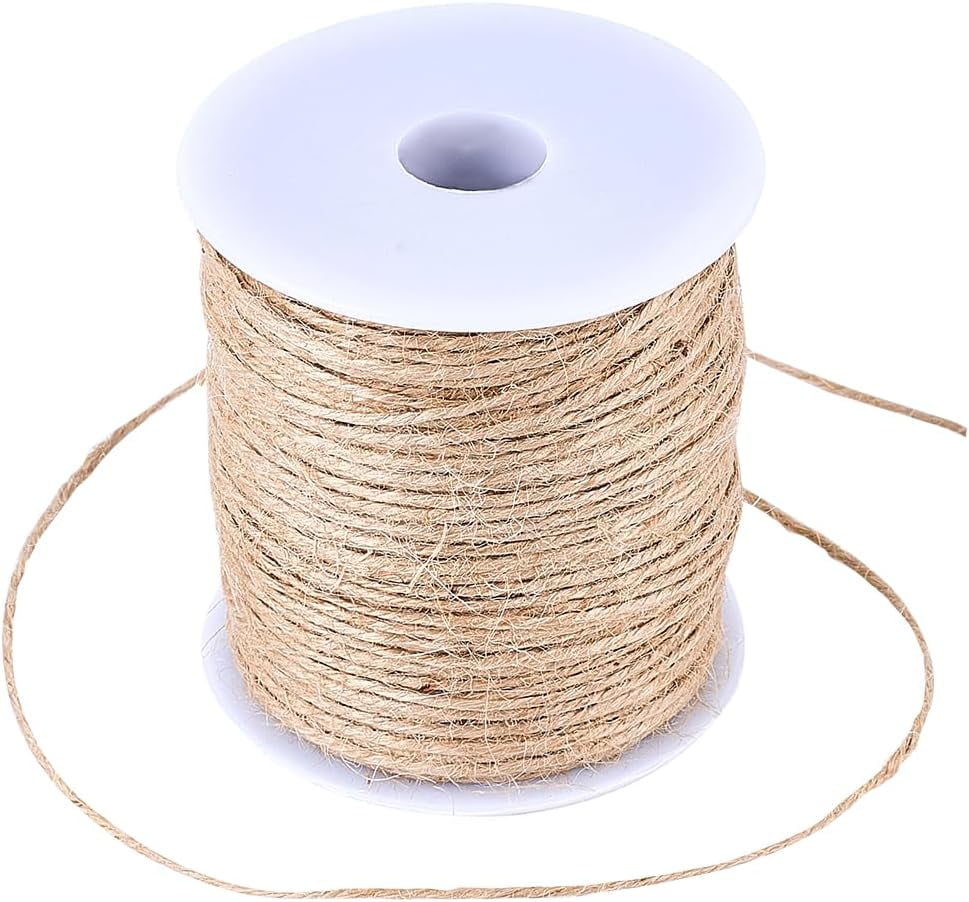 328 Feet 2mm Natural Jute Twine String Brown String Hemp Rope for Arts ...