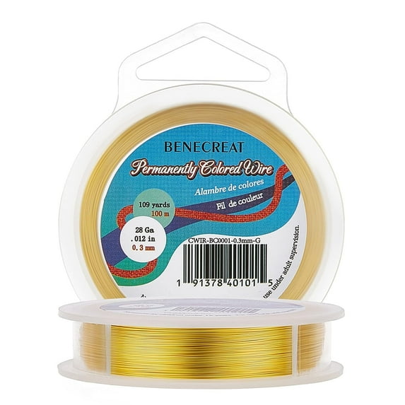 328 Feet Gold Jewelry Wire 28 Gauge Resistant Copper Beading Wire DIY ...