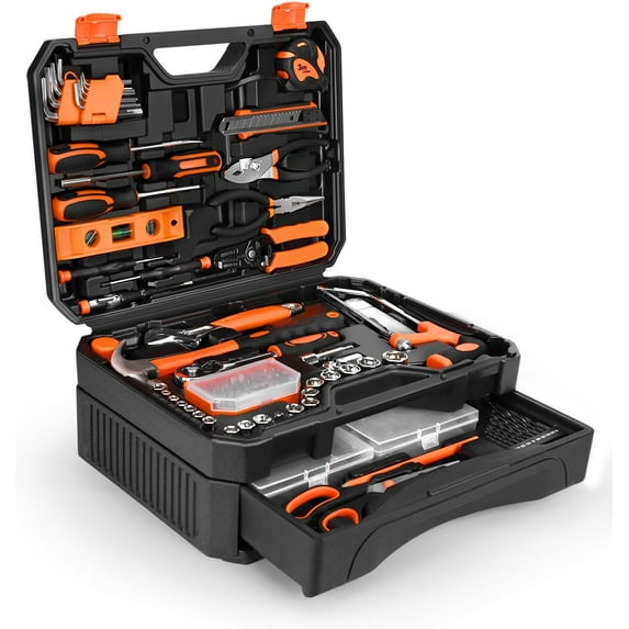 328-Piece Tool Set - Tool Kit Toolbox Storage Case with Drawer, General ...