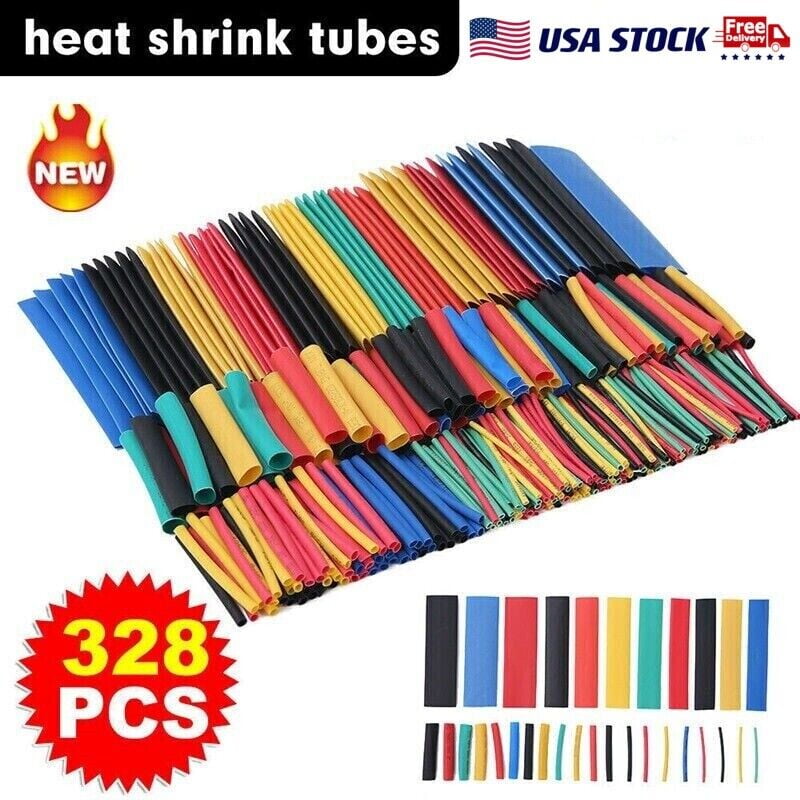 328X Assorted Heat Shrink Cable Wire Tubing Tube Sleeve Kits Car ...