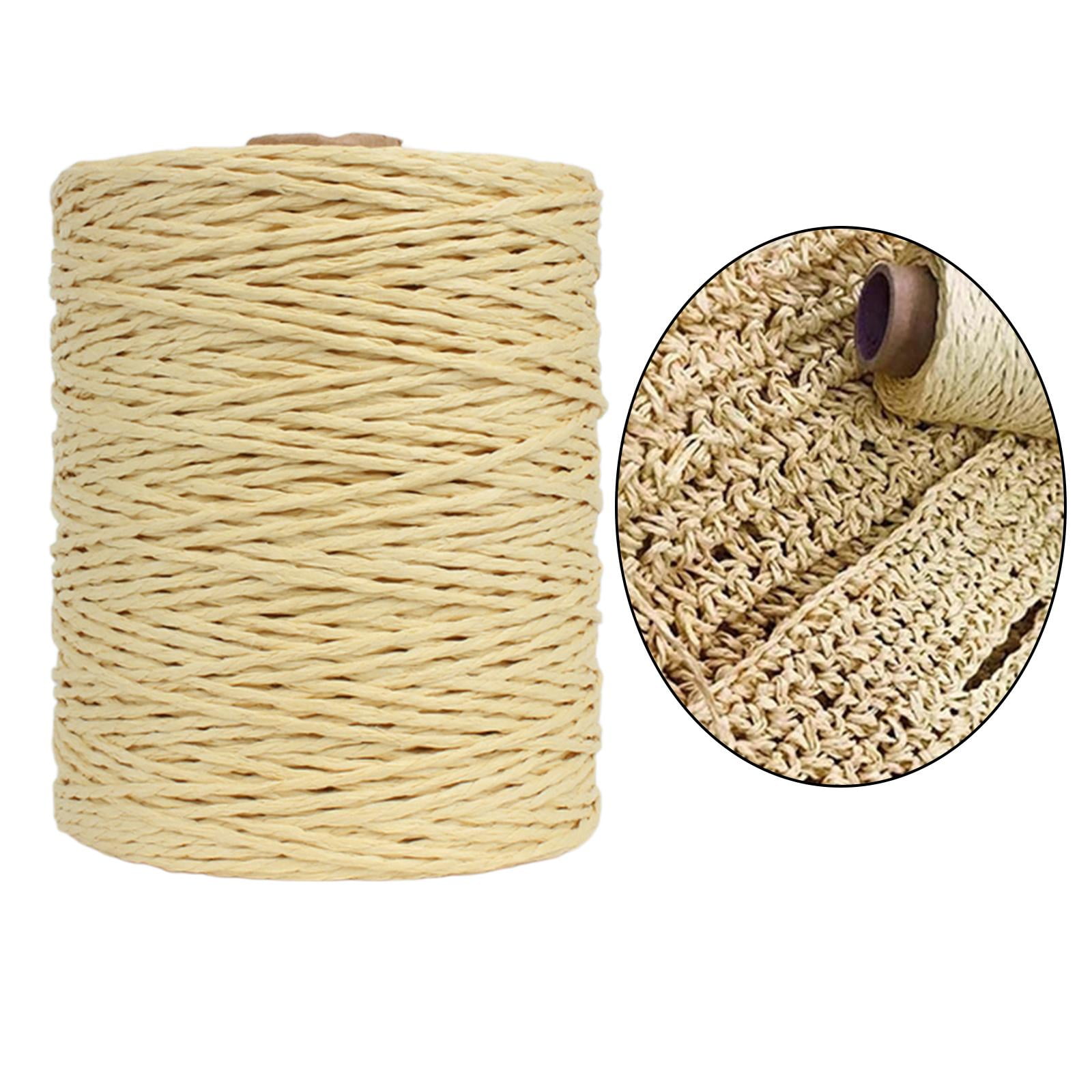 328Yd Raffia Paper Yarn Roll Natural Recyclable Twine Cord for Gift ...