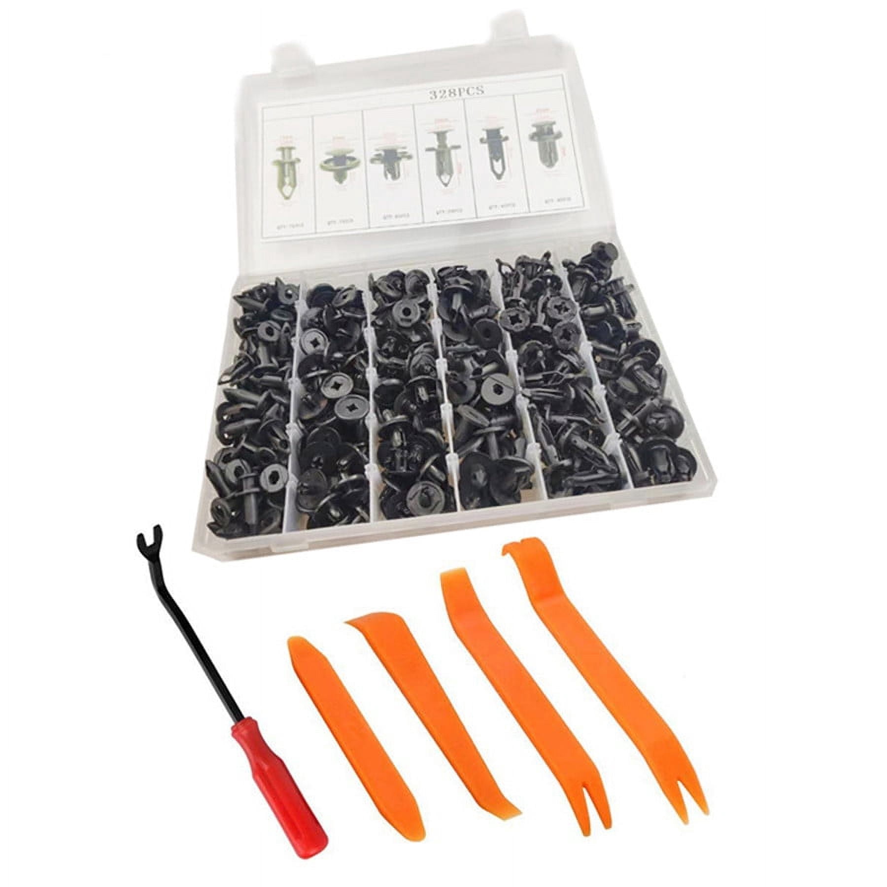 328x Mixed Fasteners Clips + 1x Plier Screwdriver + 4x Retainer Removal ...