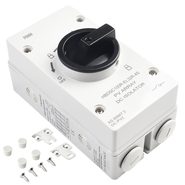 32A 4 POLE 1000VDC IP66 SOLAR/PV - TRUE DC ENCLOSED ROTARY ISOLATOR ...