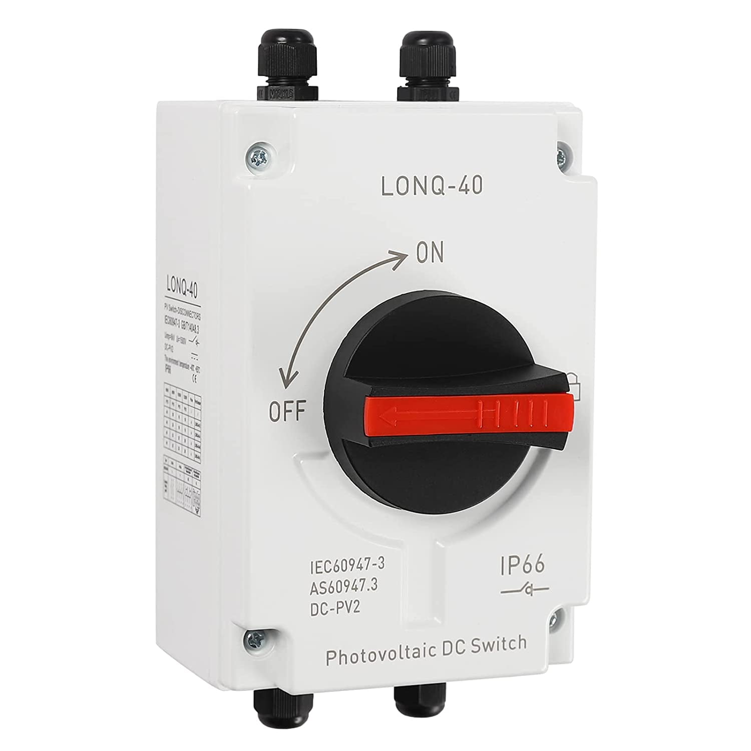 32A DC 1200V Circuit Breaker Box PV Solar Disconnect Switch IP66 Solar Panel Disconnect Switch ...