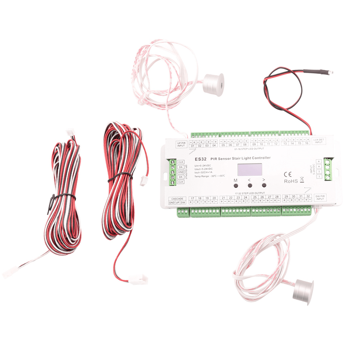 32CH ES32 PIR Sensor Stair Light Controller Human Body Infrared ...