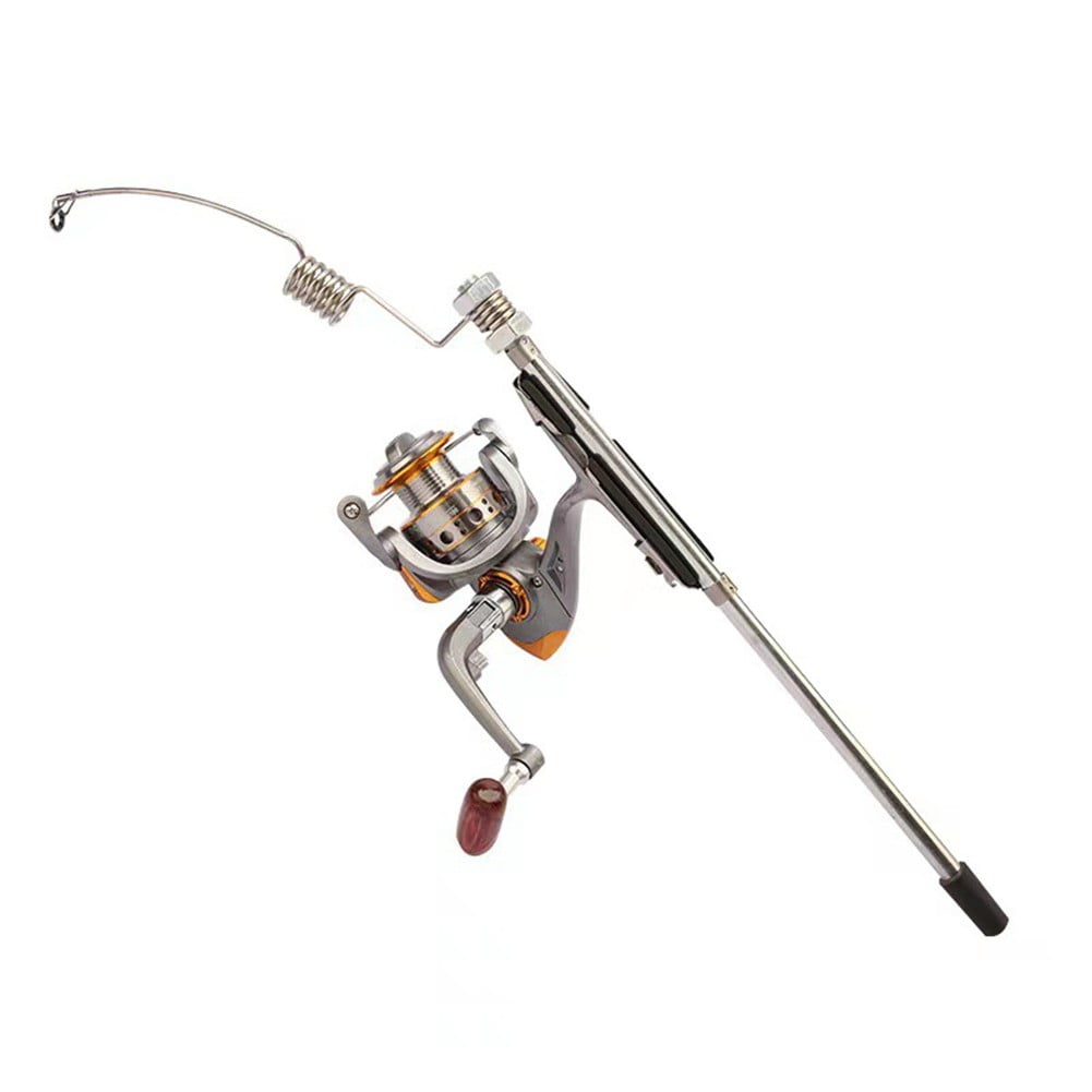 32CM Portable Metal Fishing Reel Set Sea Rod Spring Fishing Rod Set ...