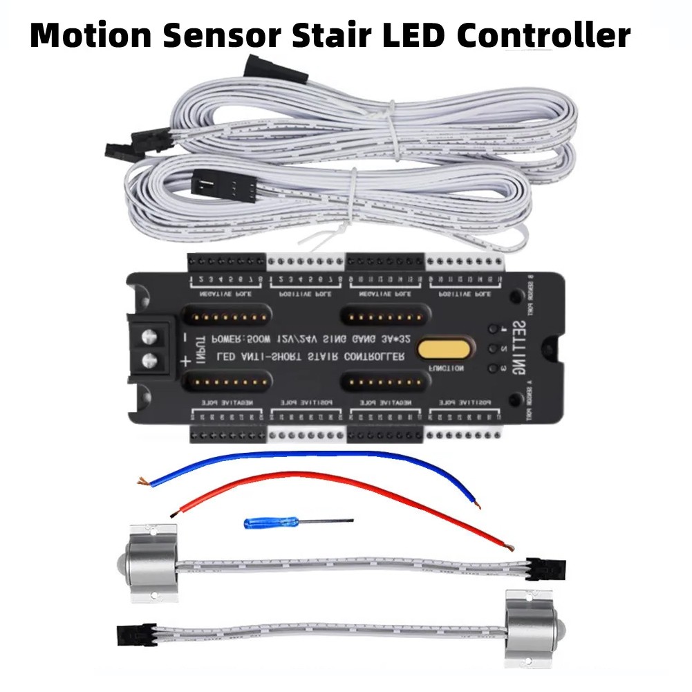 32Channel LED Controller Stair Light with Motion Sensor Dimming Indoor ...