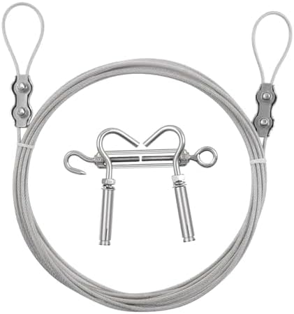 32FT/10.3M Stainless Steel Clothes Lines for Hanging Clothes Outside ...