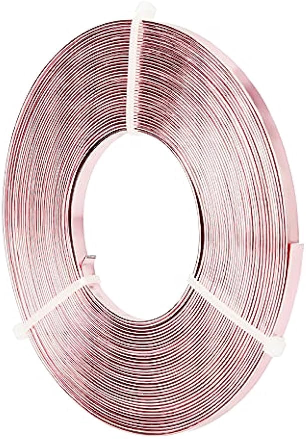 32FT 5mm Wide Flat Jewelry Craft Wire 18 Gauge Aluminum Wire for Bezel ...