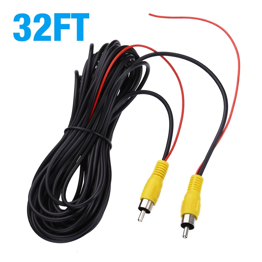 32Ft Car Rca Extension Video Cable Rear View Backup Camera Line for ...