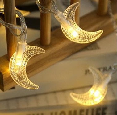 32Ft Christmas String LED Lights, Snowflake Reindeer Moon Stars ...