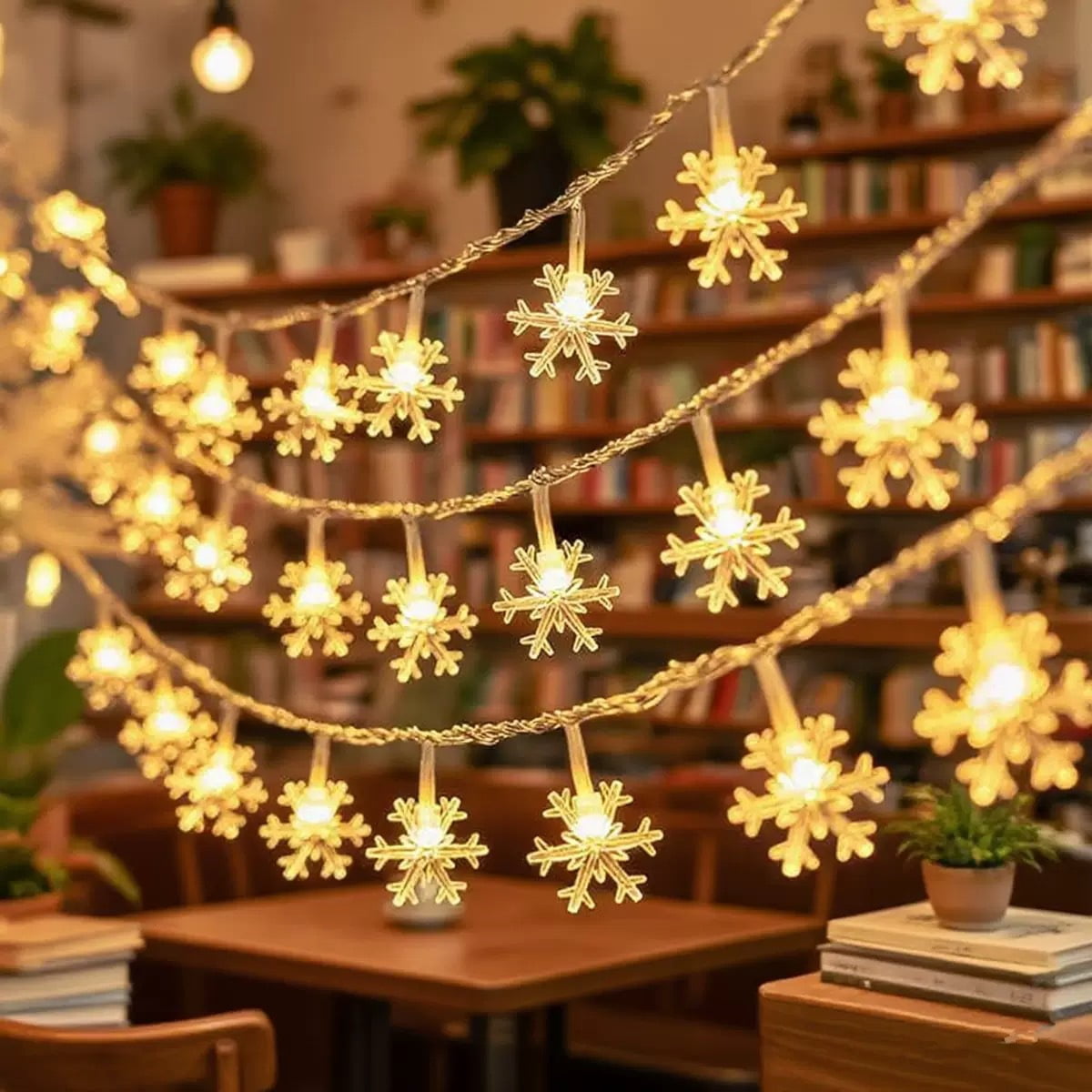 32Ft Christmas String LED Lights, Snowflake Reindeer Moon Stars ...