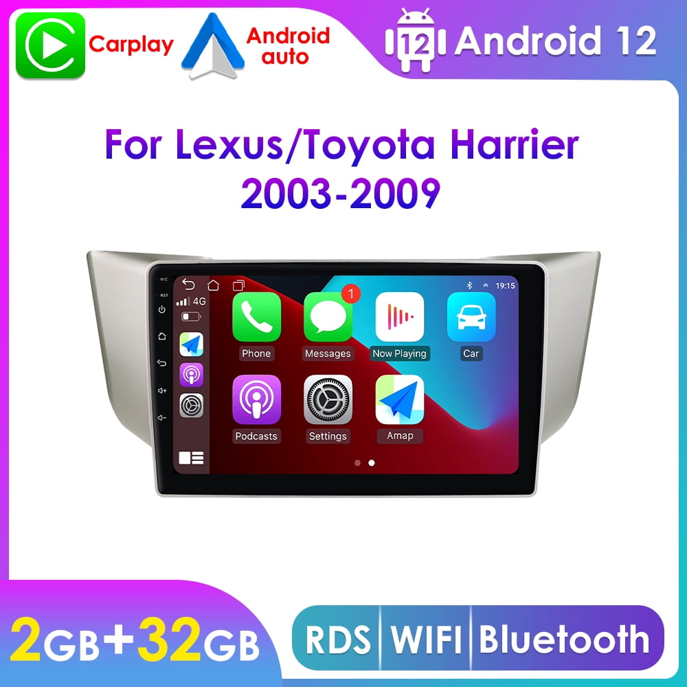 32GB Android 12 Carplay Bluetooth 2+32GB Wifi RDS Car Stereo Radio Head ...