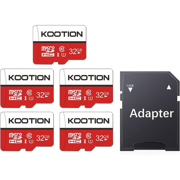 32GB Micro SD Card 5 Pack, Class 10 MicroSDHC Flash Memory Card with ...