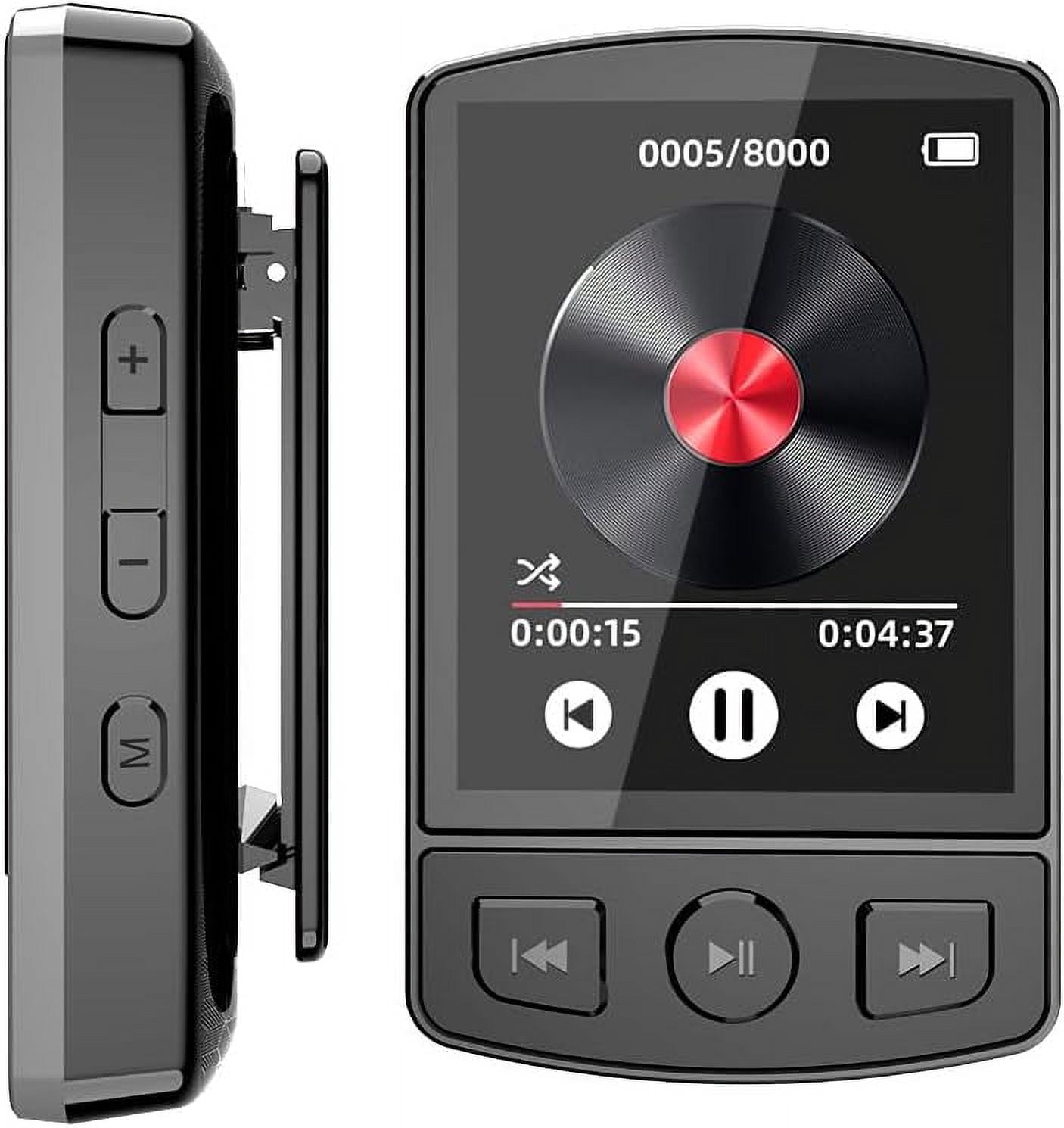 32GB Mp3 Player with Clip, Portable Mp3 Mp4 Music Player with Bluetooth ...