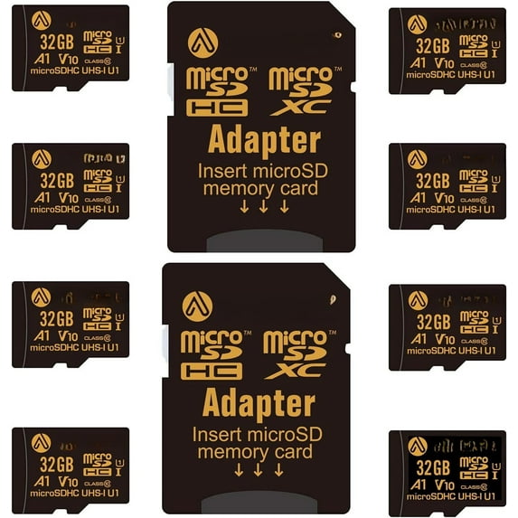 32GB SD Card, 8 MicroSD Memory , MicroSDHC Class 10 UHS-I U1 V10 TF ...