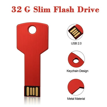 5Pack 64GB USB 2.0 Flash Drive forKey TOPESEL Metal Key Shape Thumb ...