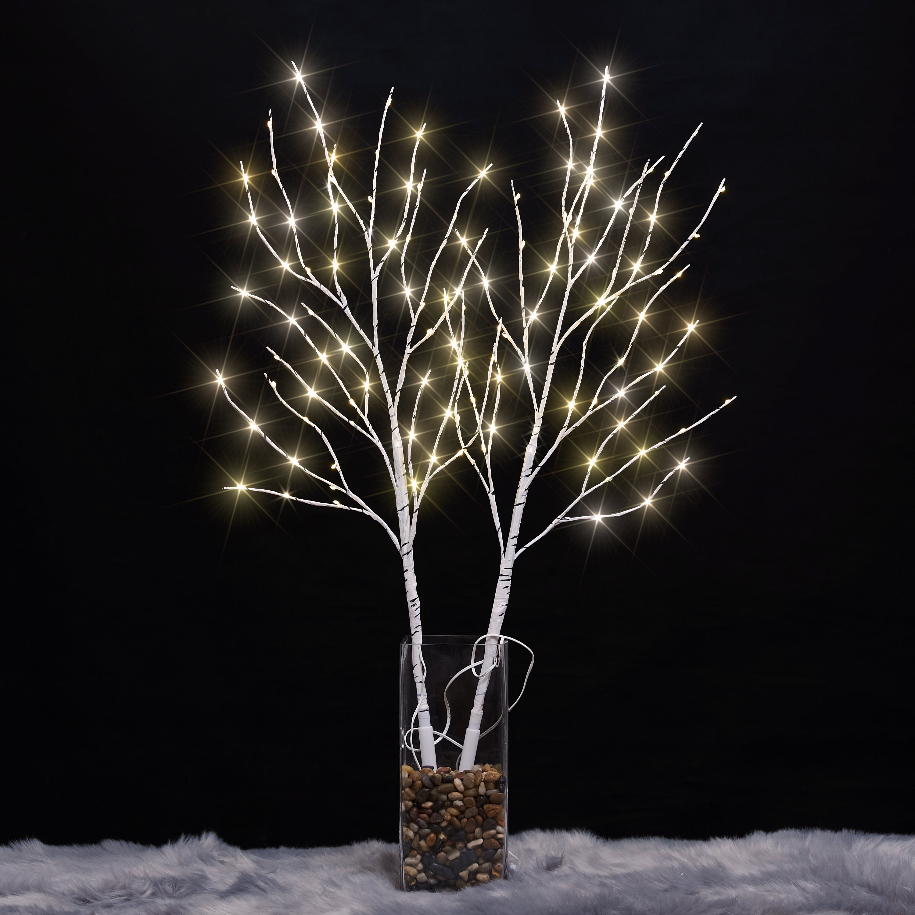 32IN Lighted Artificial Birch Twigs, Pack of 2 - Walmart.com