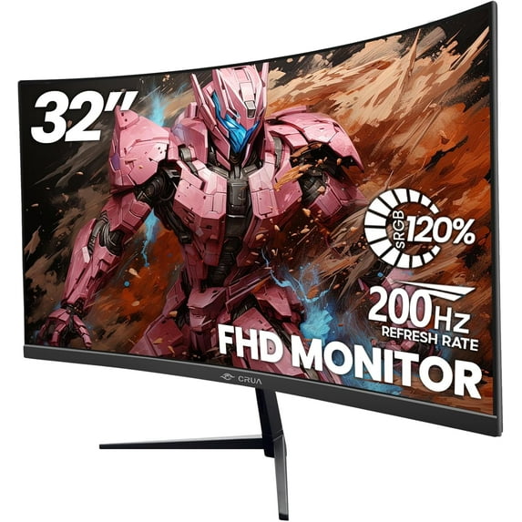 32Inch Curved Gaming Monitor, FHD(1920 * 1080P) VA Screen 165Hz/200Hz ...