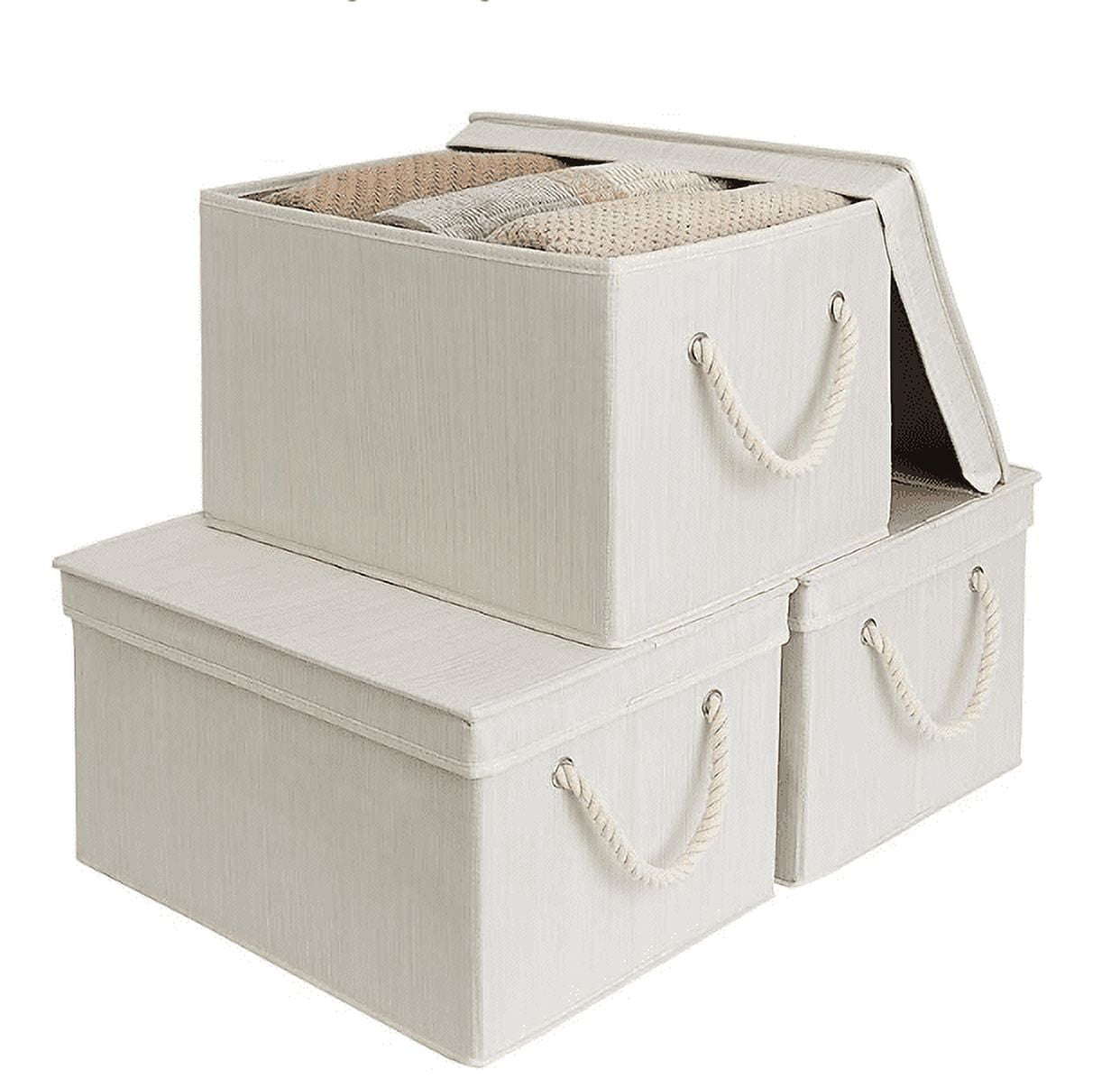 32L Storage Bins with Lids, D rative Storage Boxes with Lids and Soft ...