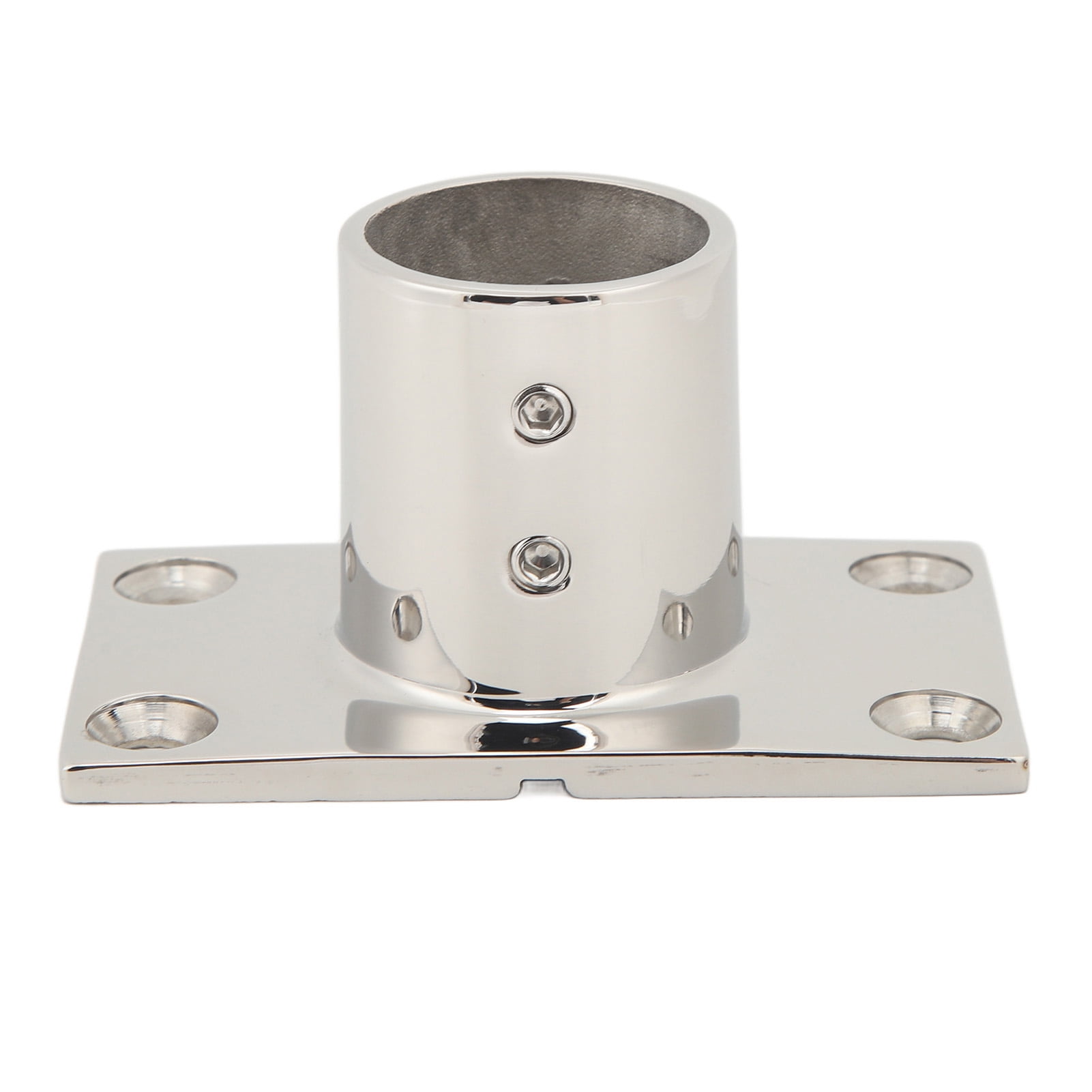32MM/1.3in Silver Marine Boat Yacht Deck Handrail 90° Rectangular Base ...