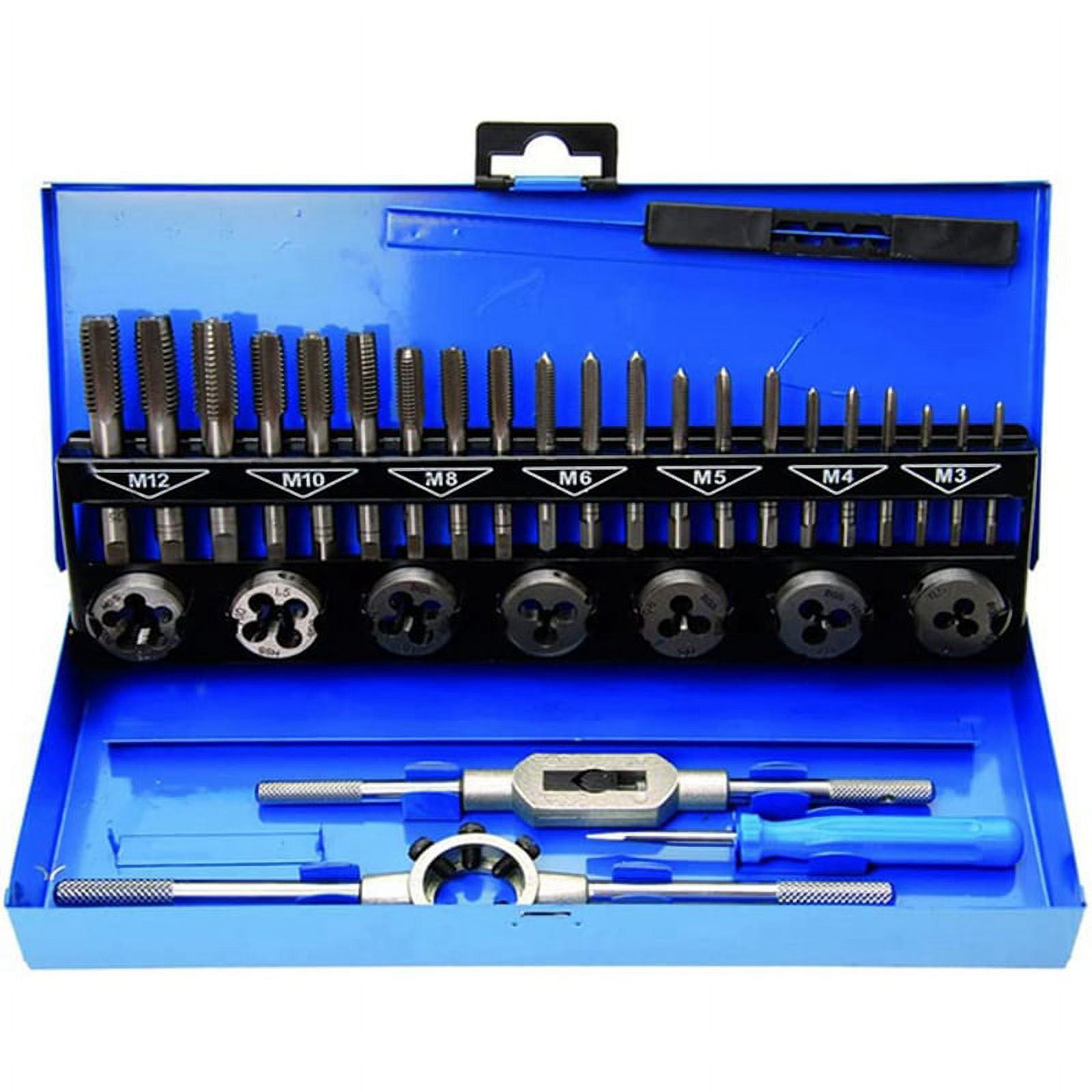 32PC Tap and Die Set Hand with 32 Sets of Tap and Die Tapping Tool Set Tap and Die Set Drill ...