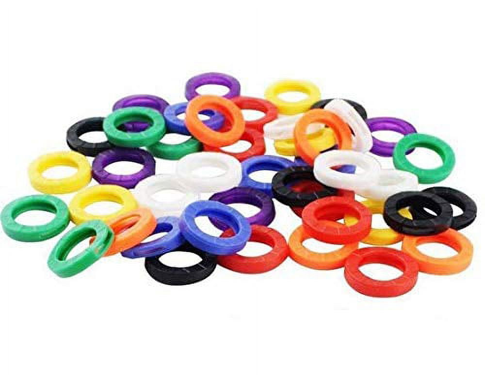 32PCS Assorted Colors Key Cap Rings, Plastic Key Identifier Coding ...
