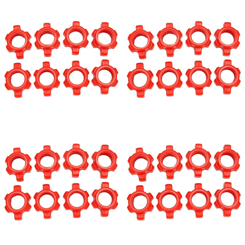 32PCS Dumbbell Nut,Dumbbell Rod Nut, Collars for Barbells Bars Training ...