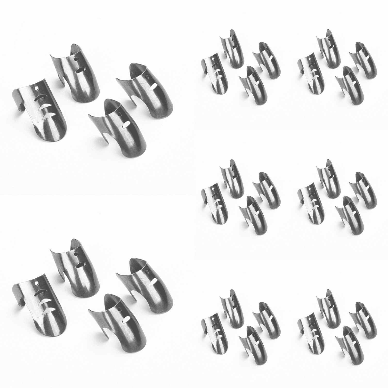 32PCS Finger Guards for Cutting, Stainless Steel Nail Finger Protector ...