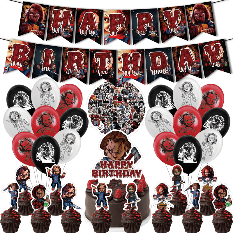 32PCS For Chucky Theme Birthday Party Decorations,Party Supply Set for ...