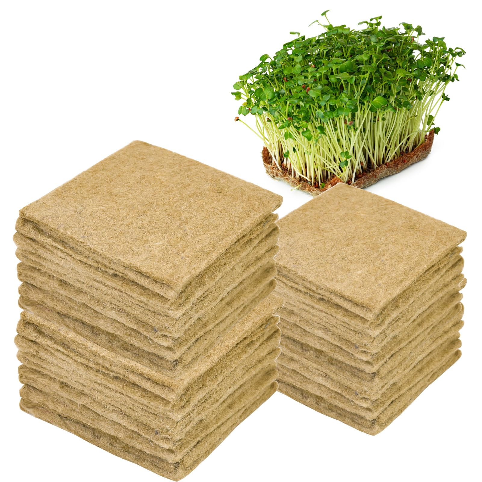 32PCS Hemp MatsUMRT for Growing Microgreens 5" X 5" Grow Mats ...