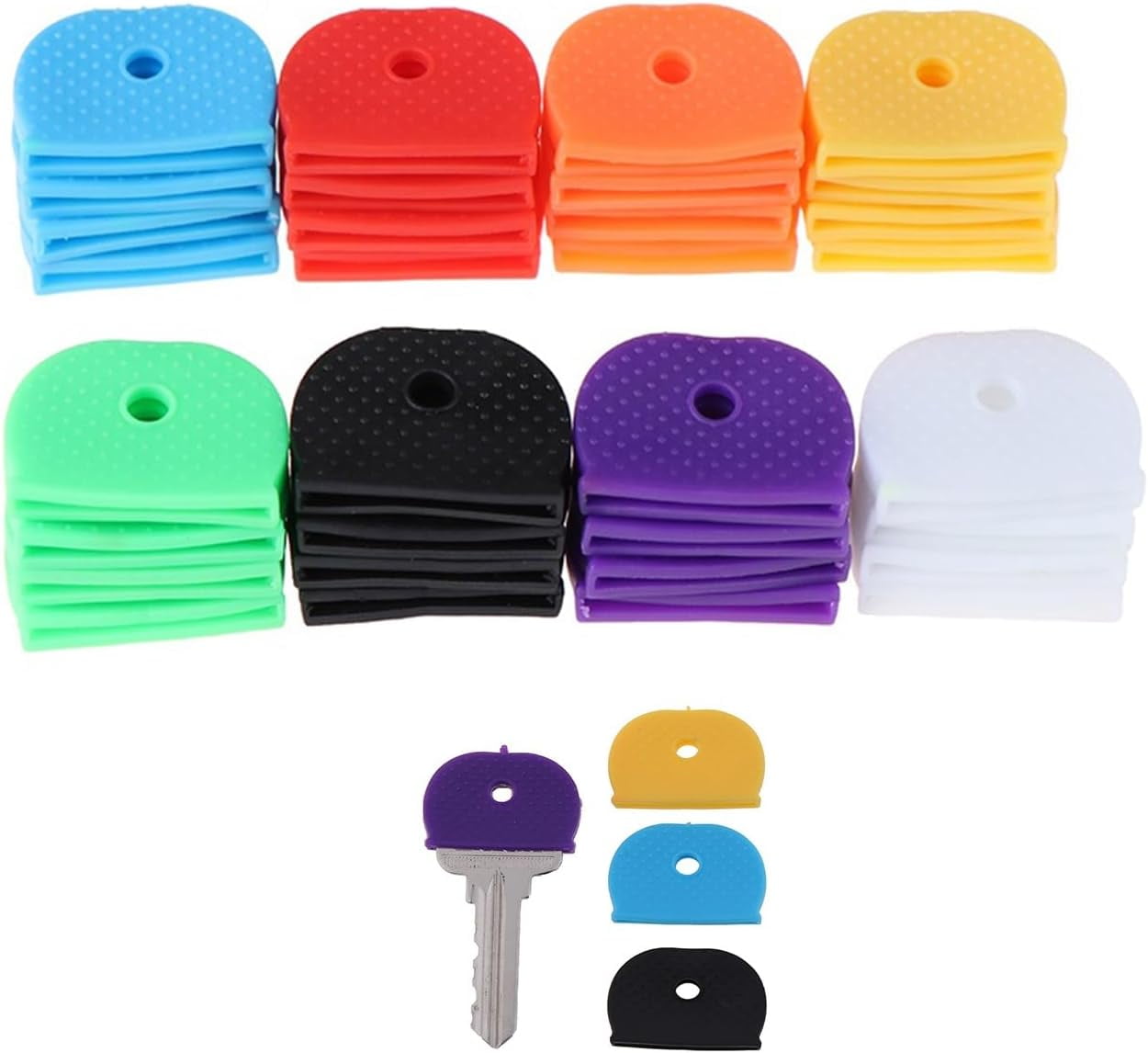 32PCS Key Caps Covers Tags, Assorted Color Silicone Key Cap, Soft Key ...