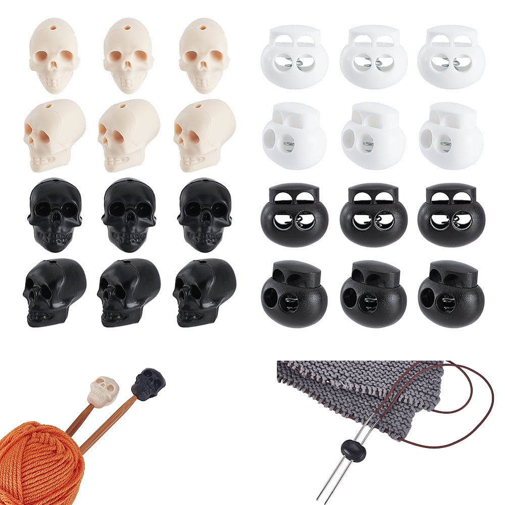 32PCS Knitting Needle Stoppers Cute Head Needle Point Protectors Stitch ...